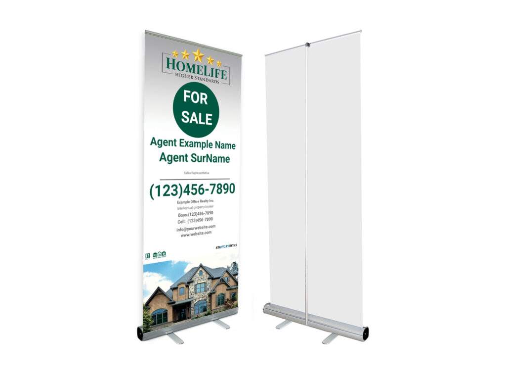 HomeLife Roll-Up Banner 33"x80" | Templates | Start2print.ca