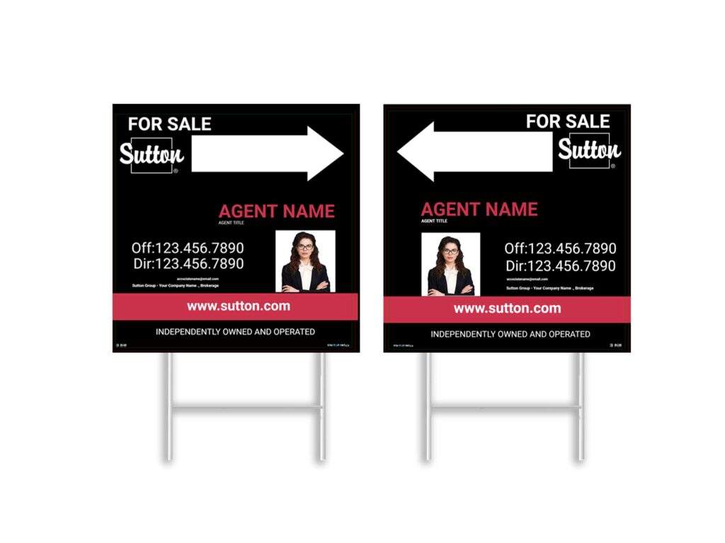 Sutton Directional Signs | Size & Templates | Start2print.ca