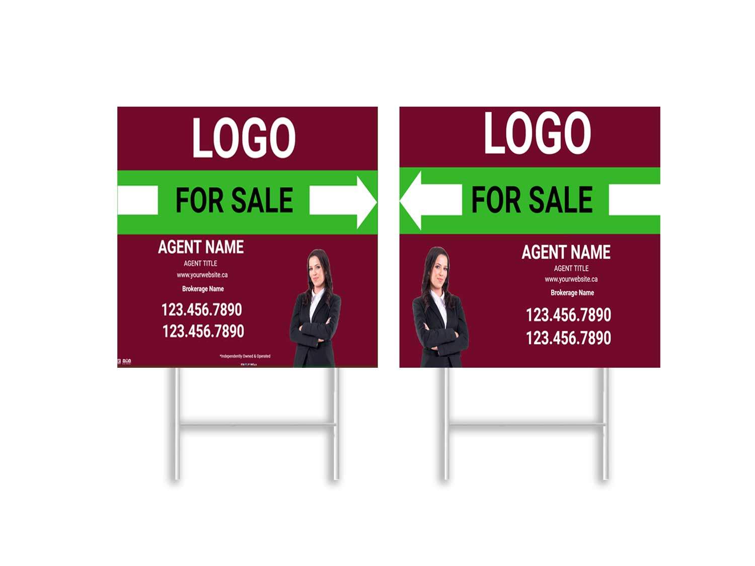 Independent Realtor Directional Signs | Templates | Start2print.ca