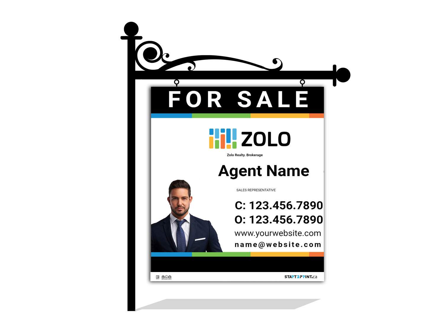 Zolo For Sale Signs | Size & Templates | Start2print.ca