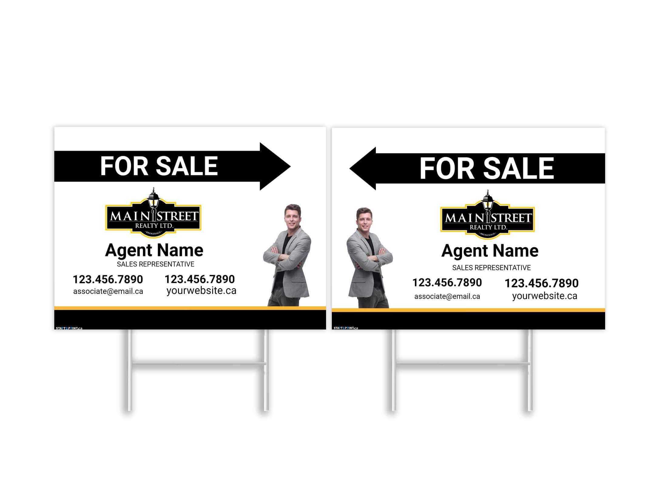 Main Street Directional Signs | Size & Templates | Start2print.ca