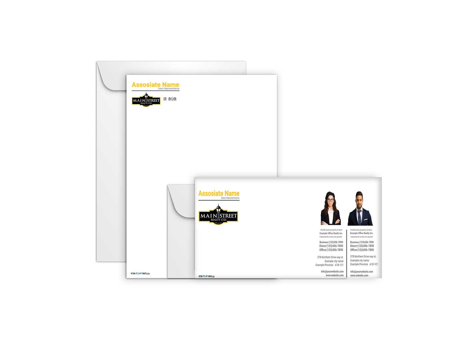 Main Street Envelopes | Size & Templates | Start2print.ca