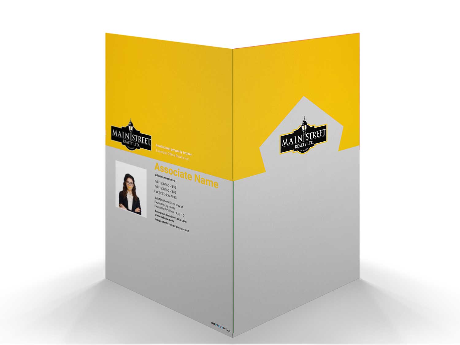 Main Street Presentation Folders | Size & Templates | Start2print.ca