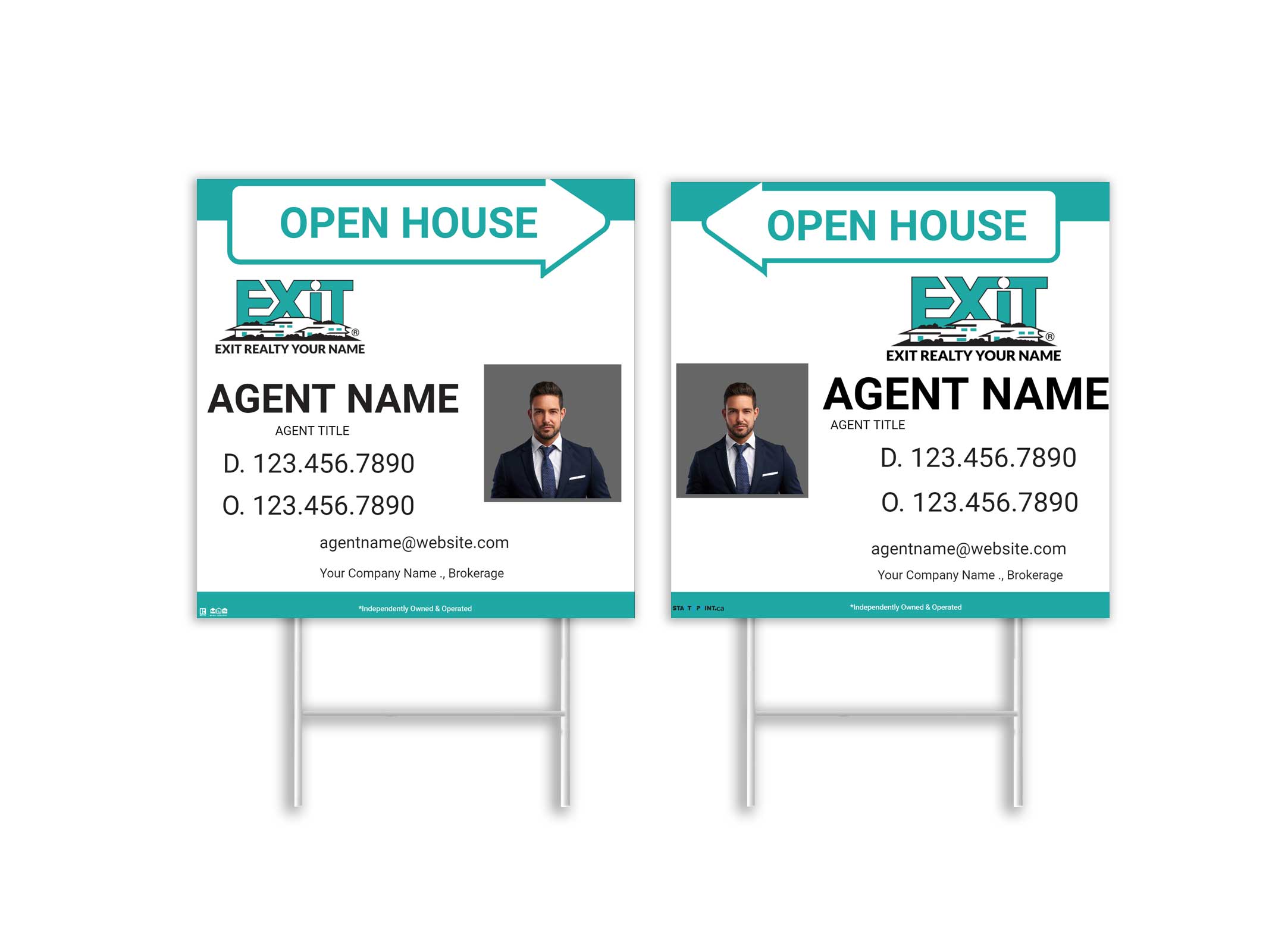 Exit Realty Directional Signs | Size & Templates | Start2print.ca