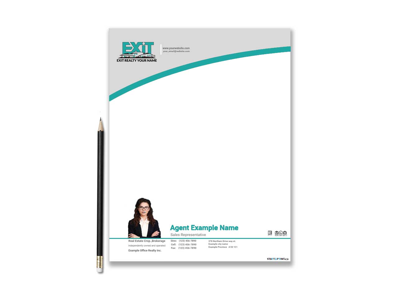 Exit Realty Letterheads | Size & Templates | Start2print.ca